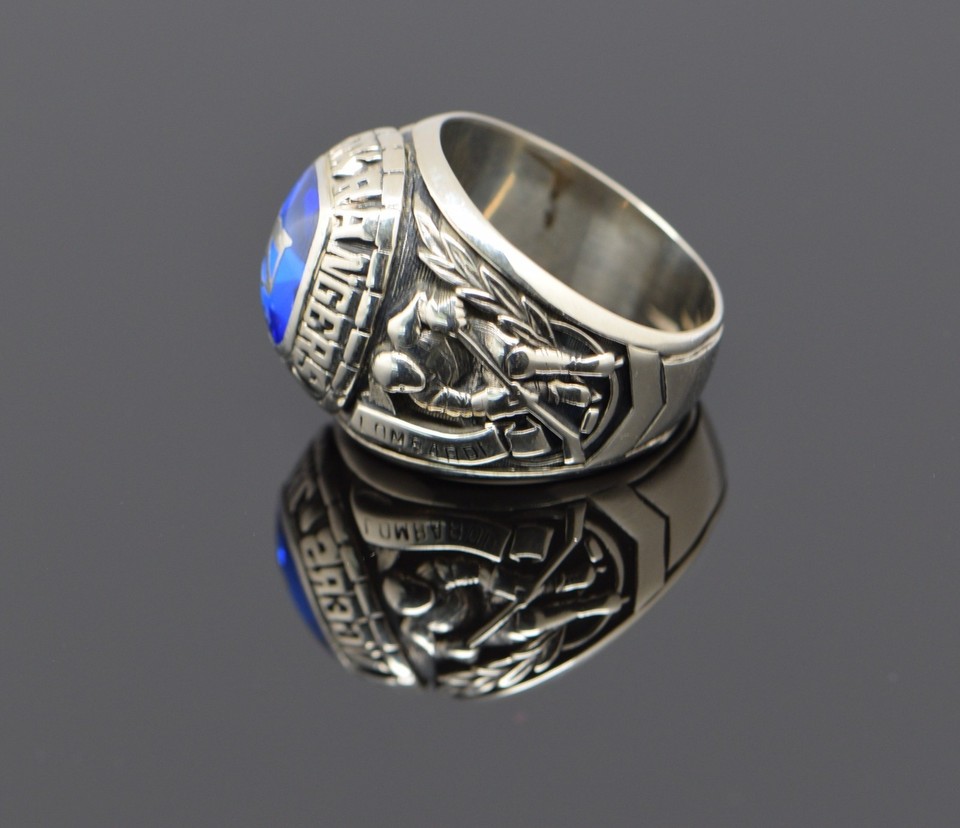 14K White Gold Circa 1990's NHL New York Rangers Hockey Ring, Size 13 ...