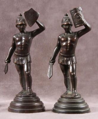 Antique Grand Tour Pair Bronze Roman Centurions, 20th Century Fox Props ...