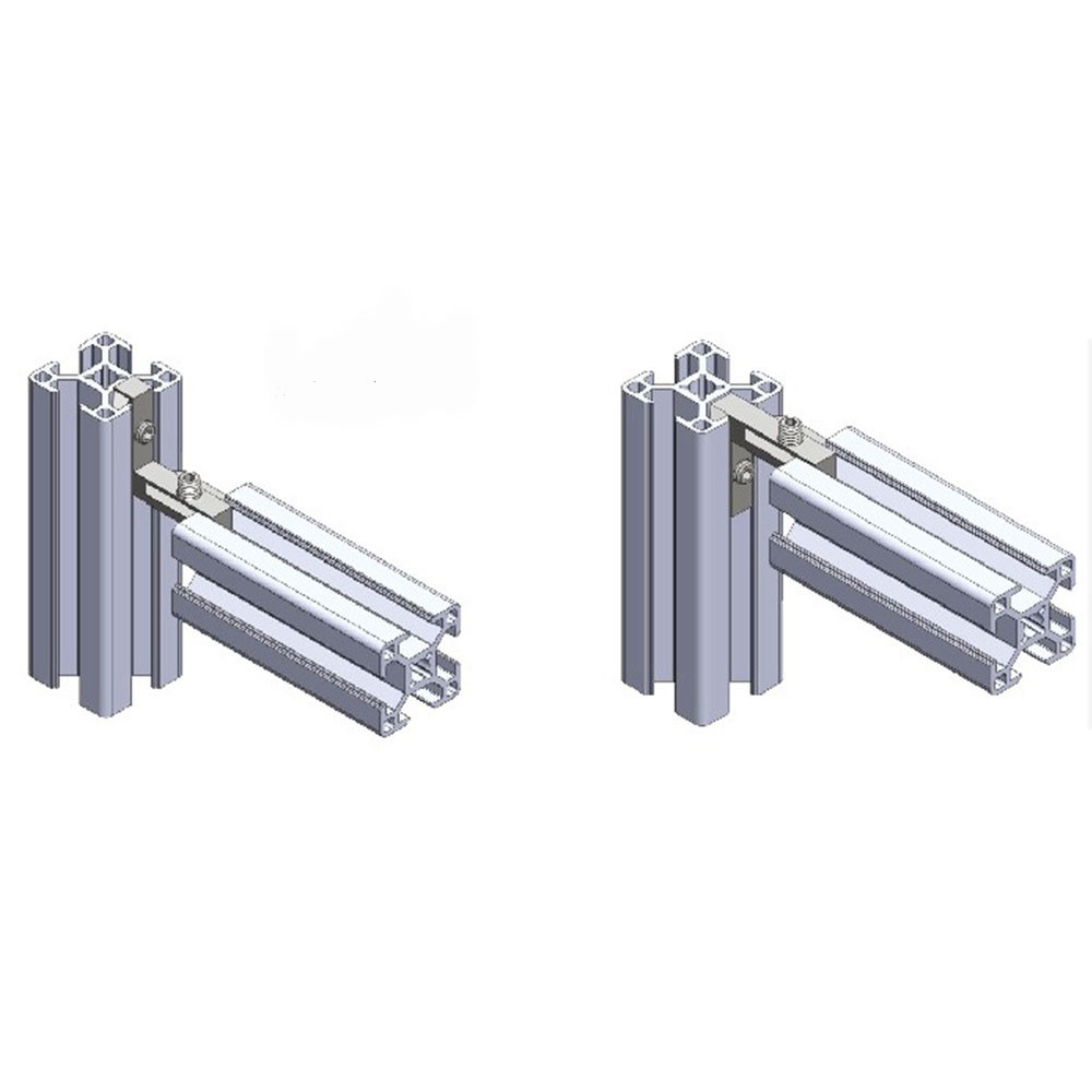 T Slot L-Shape Aluminum Profile Interior Connector Corner Bracket Joint ...