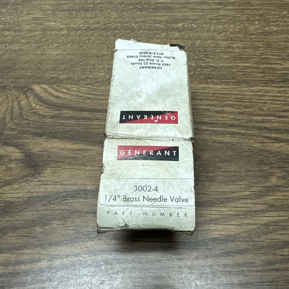 Generant,3002-4,Brass Needle Valve 1/4" | eBay