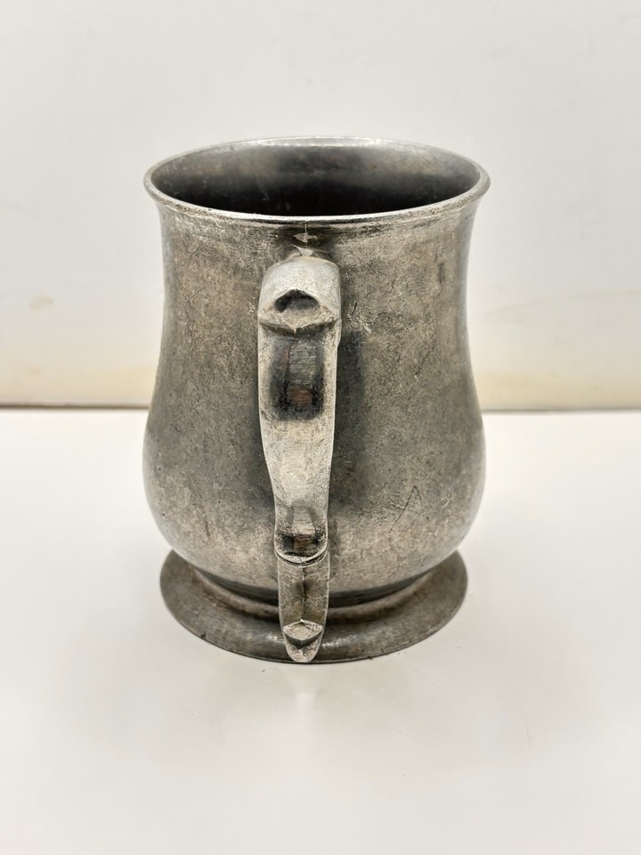 Vintage Polished Pewter Metal Drinking Stein/Mug Rustic Primitive | eBay