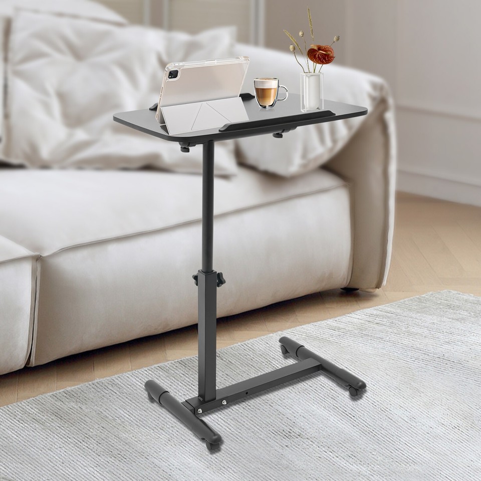 Mobile Standing Desk Rolling Laptop Table Adjustable Hospital & Home ...