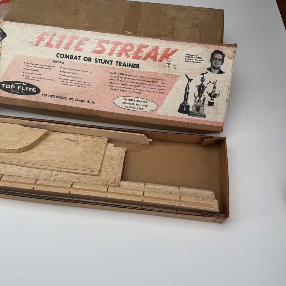Vintage Model Airplane Kit x3 Top Flite Streak Super Twister 72 ...