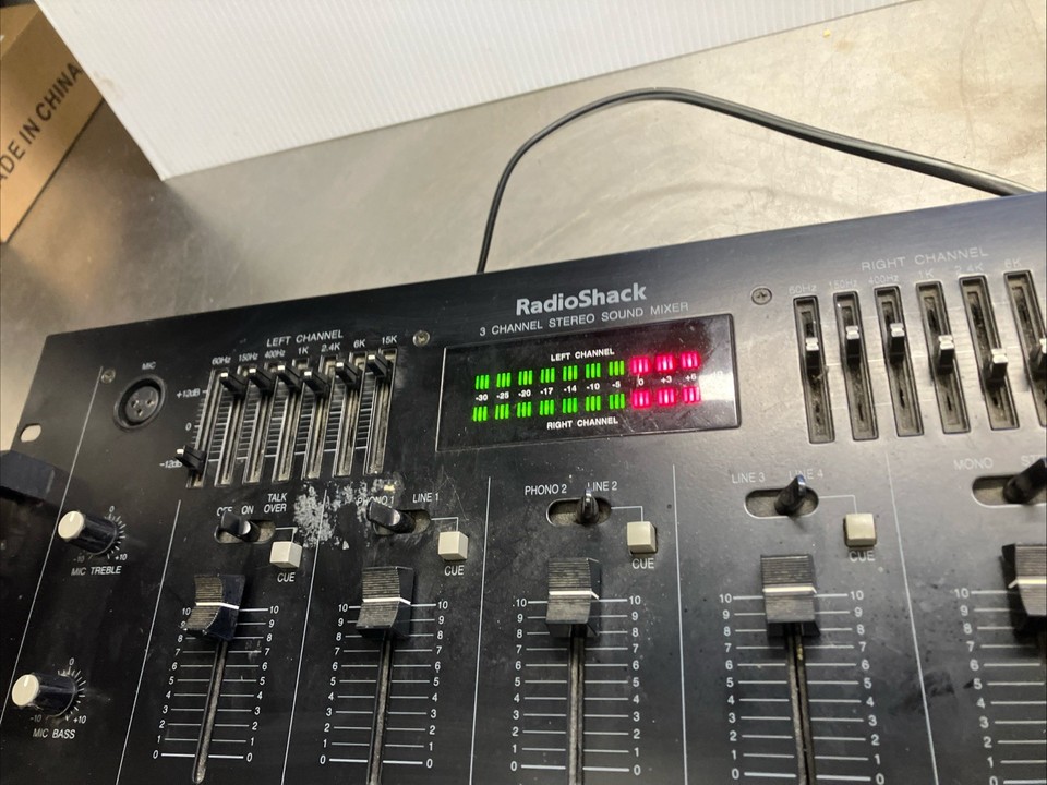 Radio Shack 7 Band Equalizer 3 Channel Stereo Sound Mixer 32-3012 | eBay