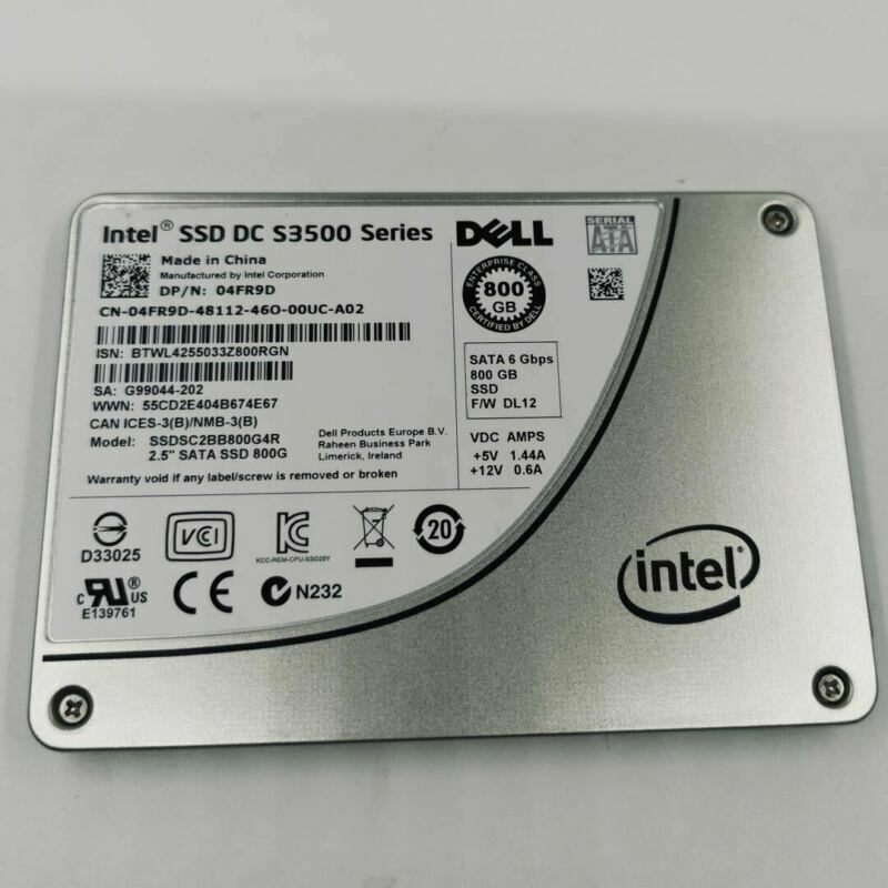 800GB SSD Intel DC S3500 6Gb/s 2.5”SATA SSD SSDSC2BB800G4R Solid State ...