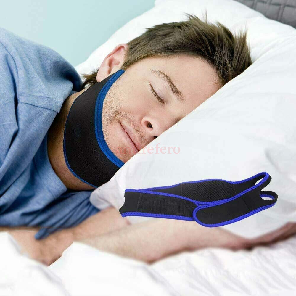 Anti Snore Chin Strap Stop Snoring Sleep Apnea Belt Jaw Support Safety ...