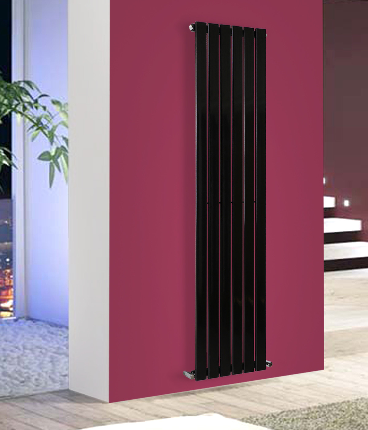 1800x408mm Vertical Flat Panel Designer Tall Upright Bathroom Radiator ...