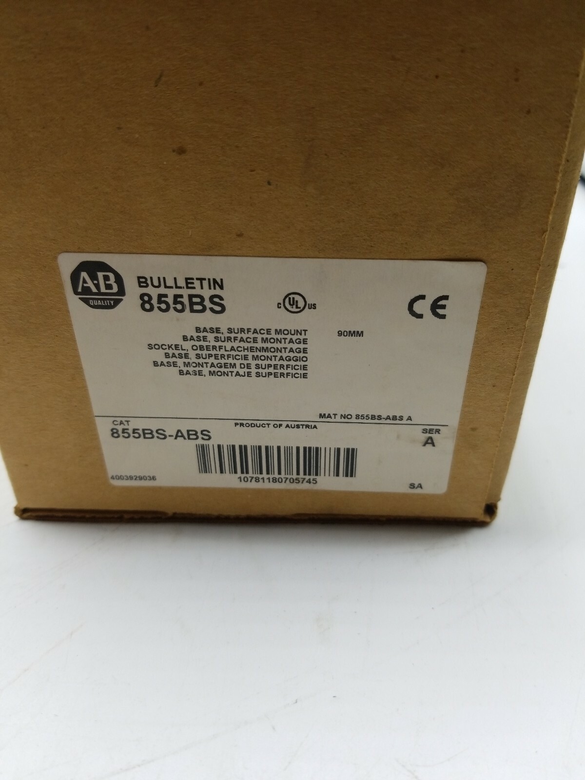 ALLEN BRADLEY 855BS-ABS Ser A | eBay