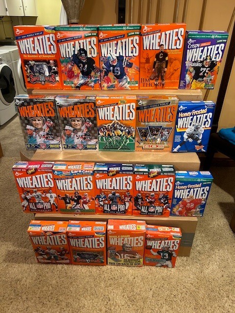 Massive Wheaties Box Collection 83 Unopened Boxes! Late 90s and Early ...