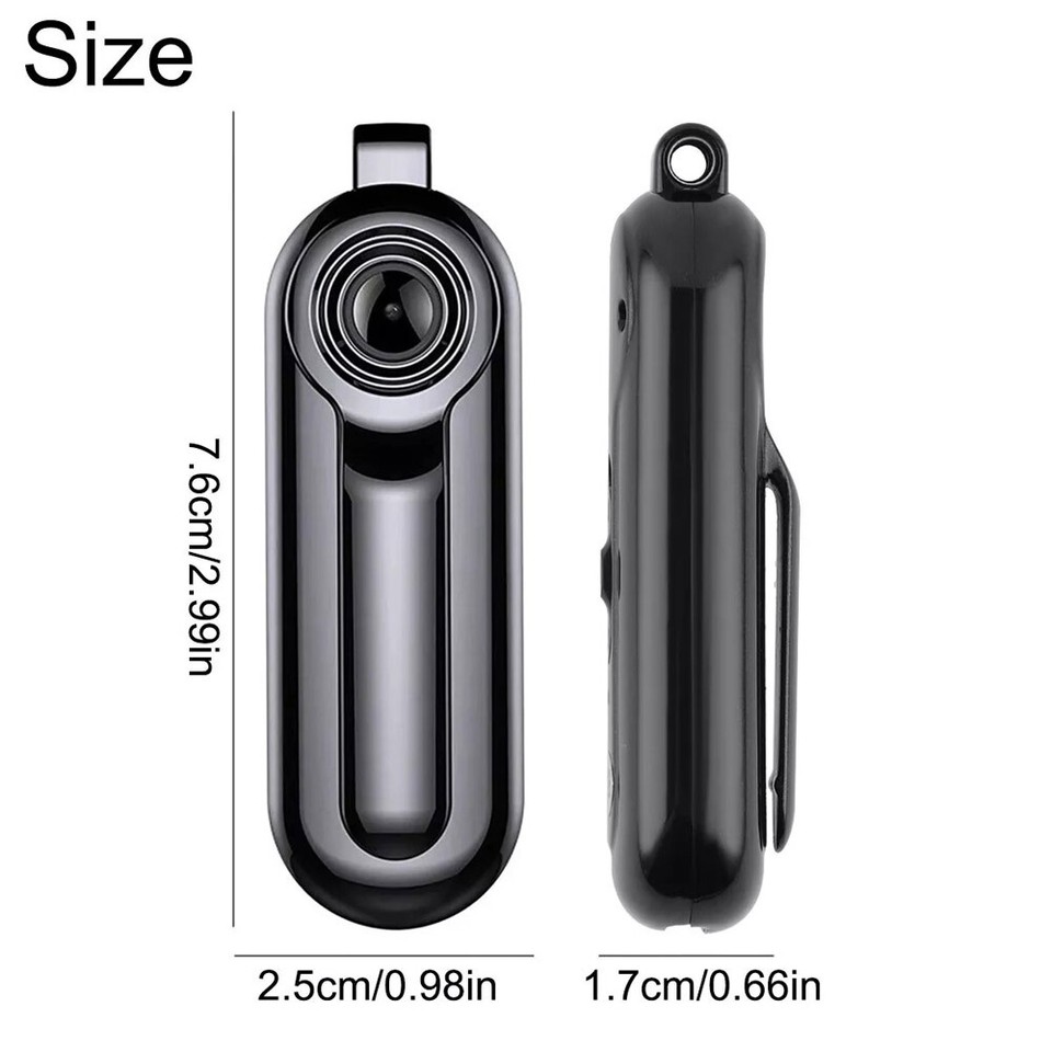 Mini Wearable Necklace Camera Full HD Video Audio Voice Recording Small ...
