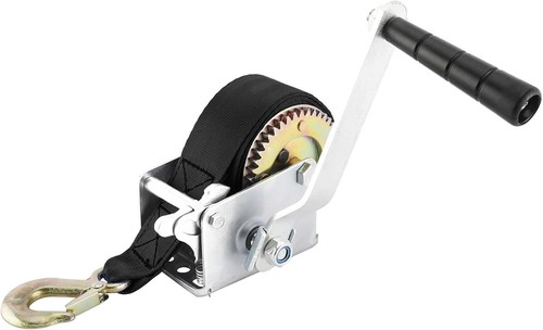 600 lbs Hand Winch Heavy Duty Steel Cable Crank Gear Winch ATV Boat ...