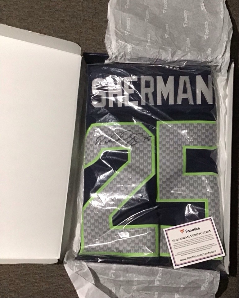 Richard Sherman Authentic Signed Nike Powder Limited Seattle Seahawks ...