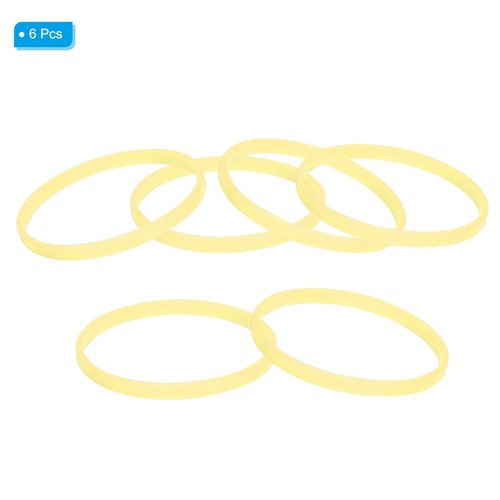 6Pcs Silicone Bracelets Luminous Rubber Wristbands Sports Bands Yellow ...