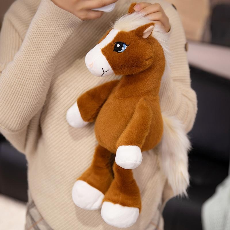 Cute Simulation Pony Plush Toy Cartoon Soft Stuffed Animal Doll New ...