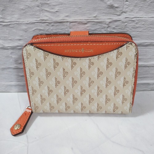 Excellent Condition PATRICK COX Folded Wallet Leather Beige Ladies Coin ...