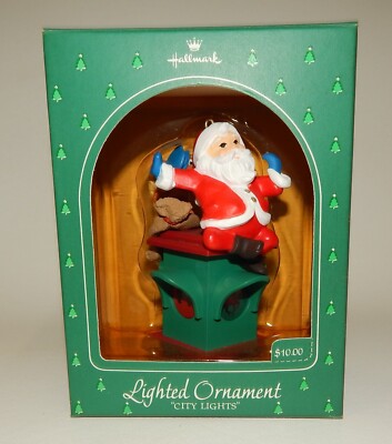 Hallmark Christmas Ornament 1984 City Lights Santa Claus Lighted ...
