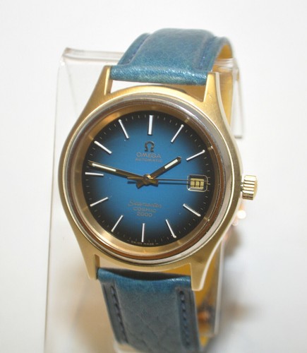OMEGA Seamaster Cosmic 2000 Automatic Gold & SS Case Blue Gradient Dial ...