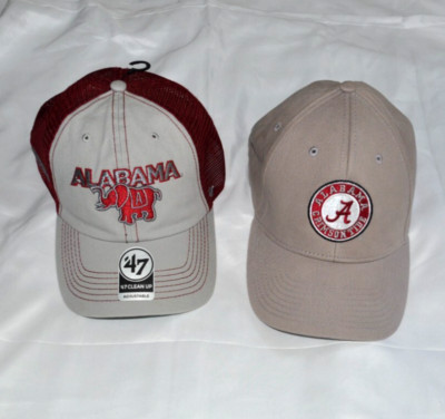 Alabama Crimson Tide lot of 2 NEW adjustable hats caps 47 and Fan ...