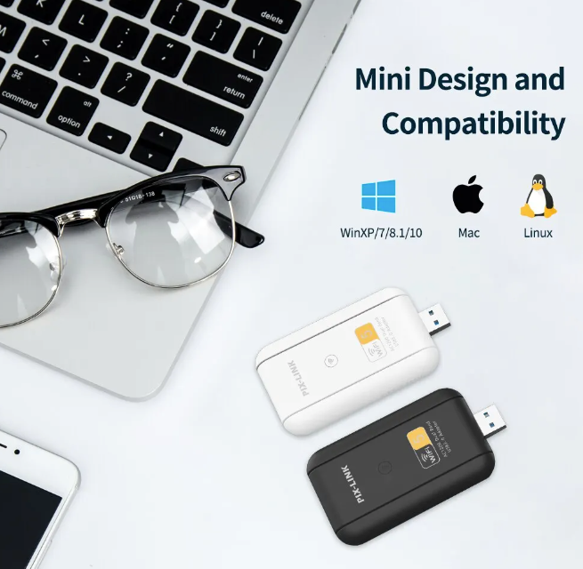 1200Mbps USB 3.0 WLAN Adapter 2.4G/5G Dual Band Dongle WiFi Stick für ...