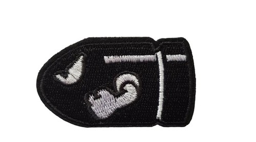 Bullet Bill - Super Mario Brothers Movie Embroidered Sew/Iron on Patch ...