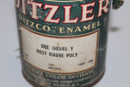 Ditzler PPG Ditzco Paint Quart DQE 50545Y Dust Mauve Poly 1960 Imperial ...