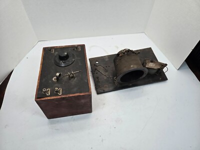 Lot of 2 Antique radio components home made crystal set coils | eBay