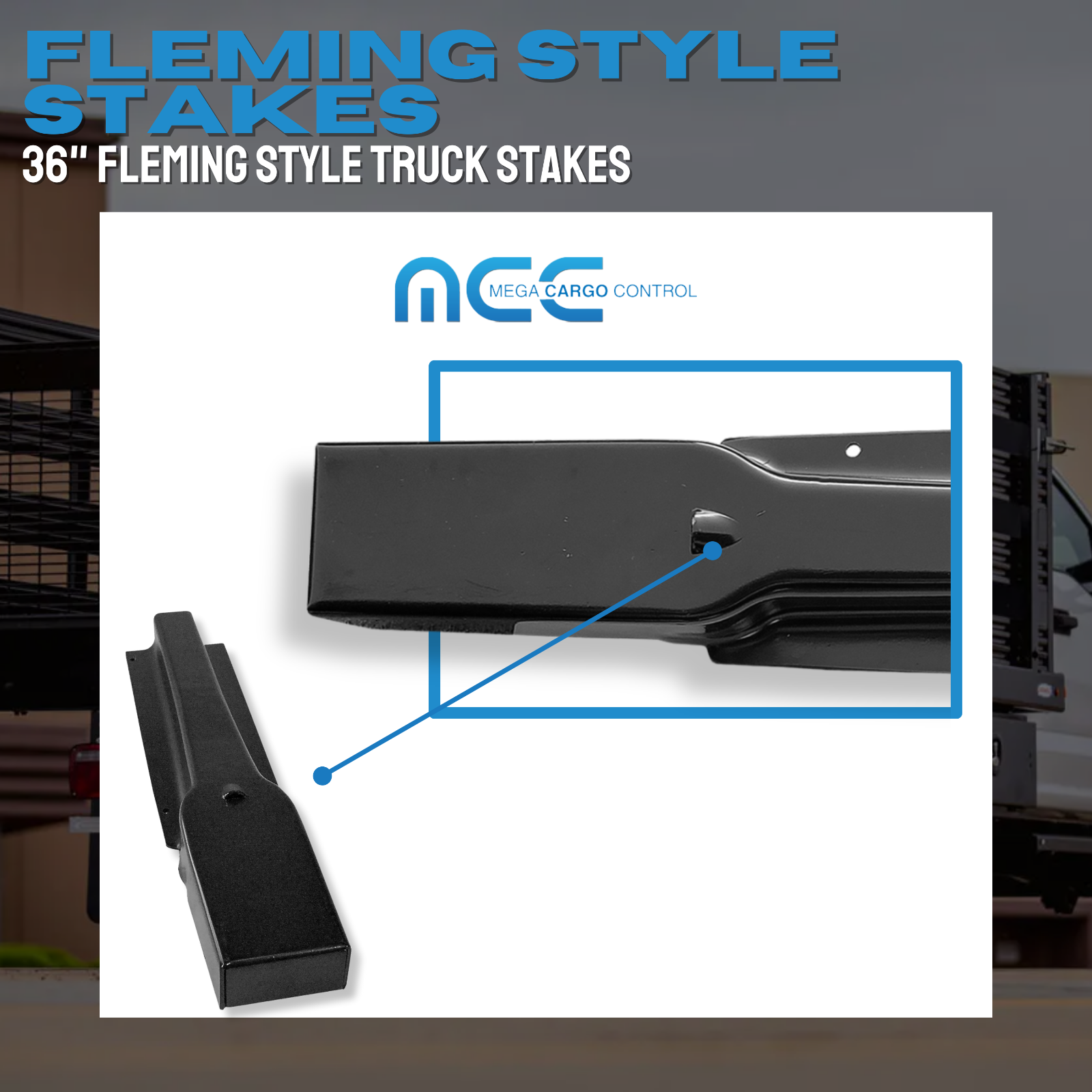 8 Pack 36" Fleming Style Stake Body Stake for Stake Trucks Flatbeds and ...