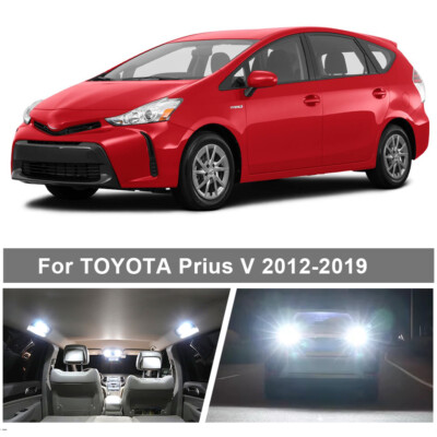 12x LED Light Interior Package Kit + Reverse Bulbs For TOYOTA Prius V ...