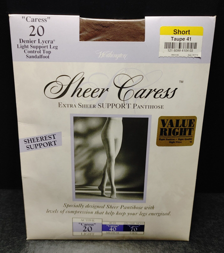 Worthington Sheer Caress Pantyhose Short Taupe #20 Light Support Leg ...