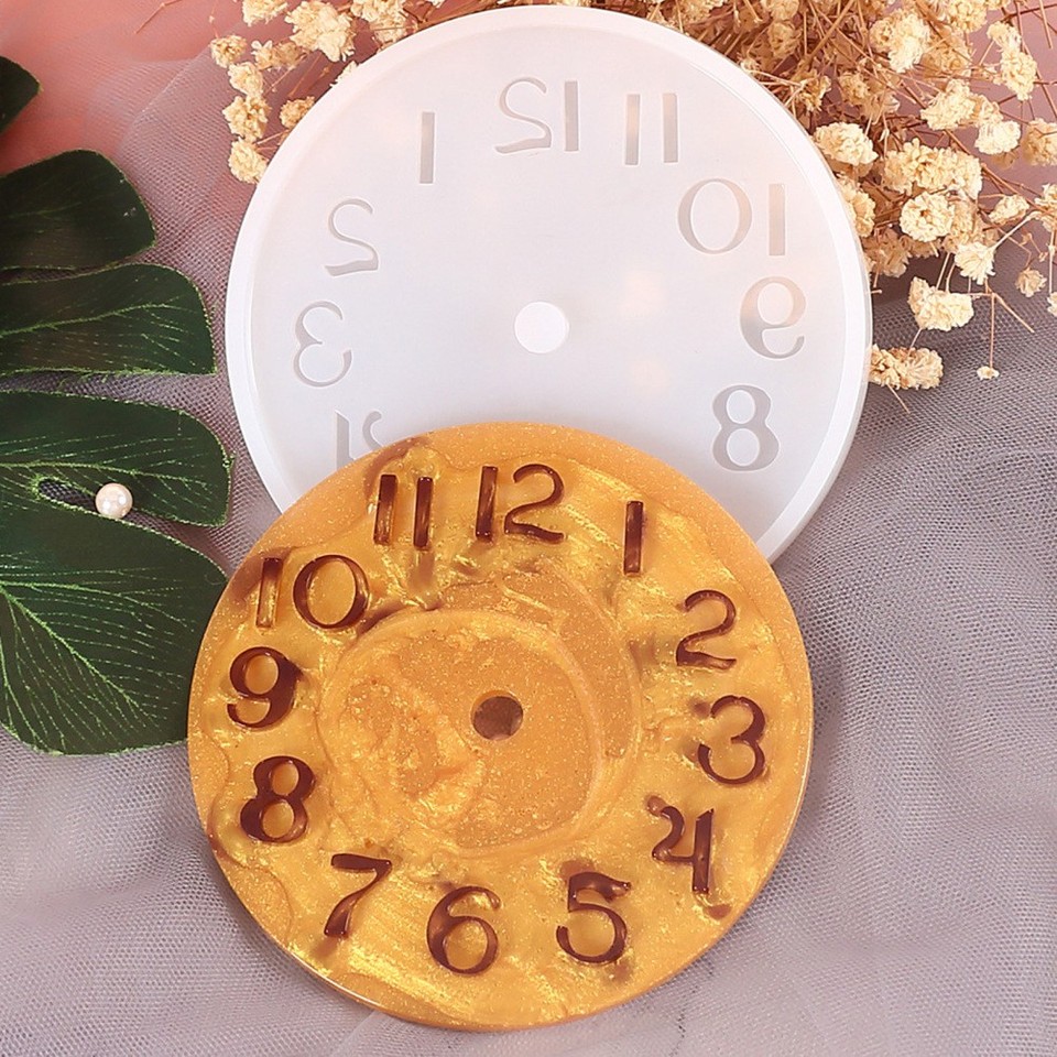 1pc Clock Mold Resin Epoxy Mold DIY Clock Casting Mold Manual Timepiece ...