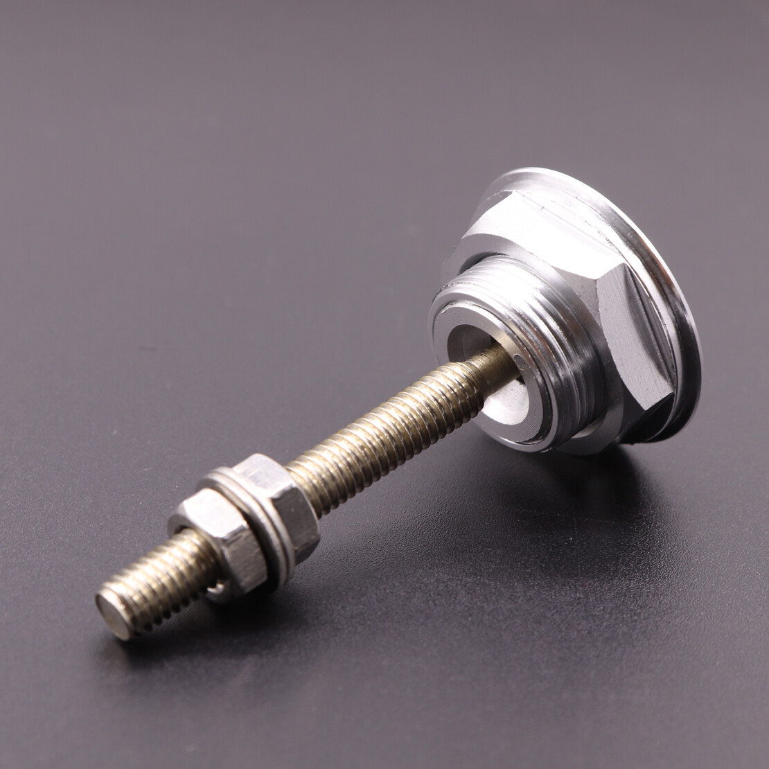 Silver Quick Release Car Push Button Hood Pin Lock Low Profile Click ...