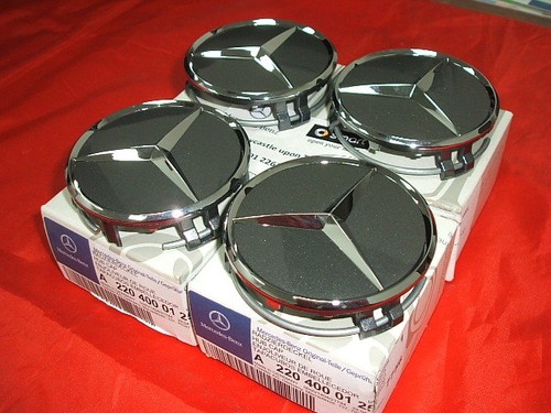NEW Genuine Mercedes-Benz Himalaya Grey Centre Caps X4 A22040001257756 ...