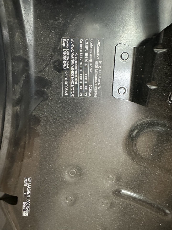 2015 2016 2017 2018 2019 2020 2021 2022 PORSCHE MACAN HOOD OEM | eBay