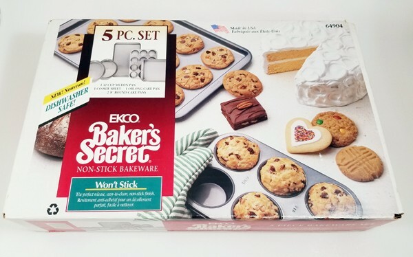 EKCO Baker's Secret Non-stick 5 PC Bakeware Set Cookie Cake Muffin Pans ...