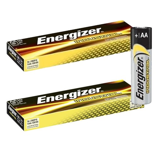 20 x Energizer AA Industrial Alkaline Batteries 1.5V LR6 MN1500 ND62S ...