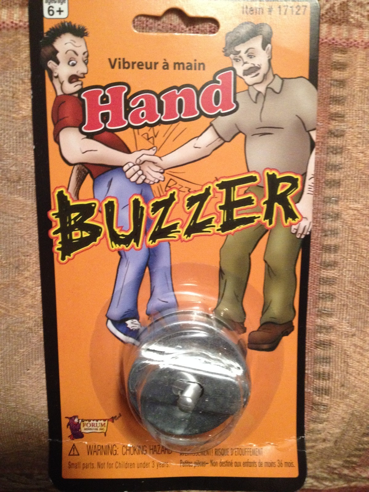Joy Buzzer Metal Hand Ring - Jokes, Gags - Vibrating Fun That's ...