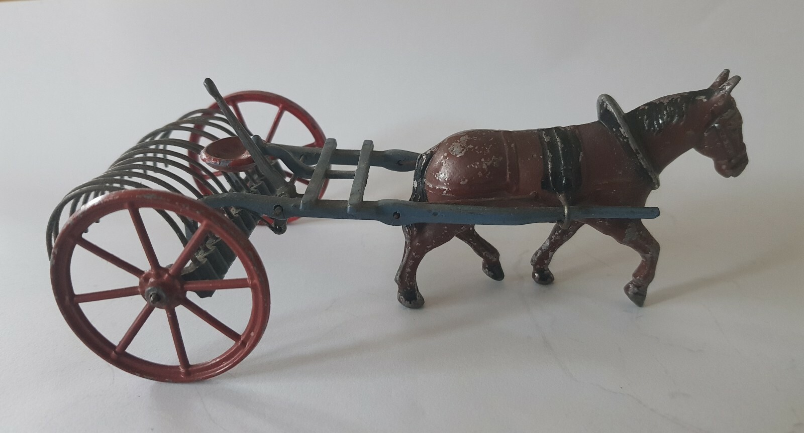 SR Simon & Rivollet lead 1/32 scale 54mm horse-drawn hay rake circa ...