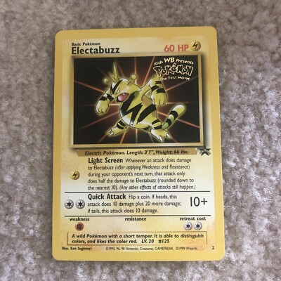 Electabuzz 1st edition Near mint never played. 1st movie promo WoTC ...