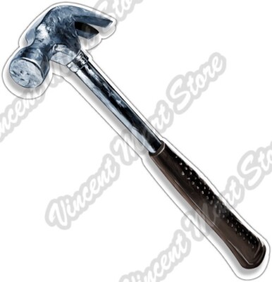 Scratched Hammer Tool Tools Construction Car Bumper Vinyl Sticker Decal ...