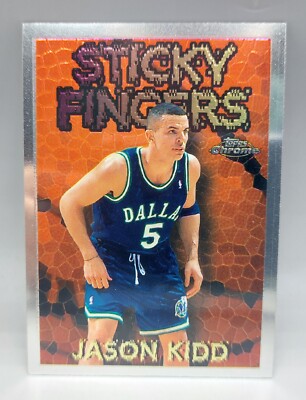 Card Nba Jason Kidd Dallas Mavericks Rookie Topps Chrome Sticky Fingers ...