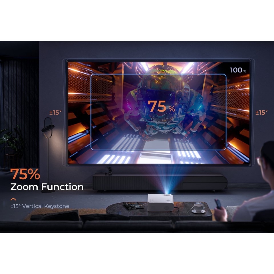 VANKYO 4K Movie Projector Dolby 55000LMS 1080P 5G WiFi Video Home ...