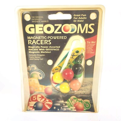 1992 GEOSPACE GEOZOOMS MAGNETIC MARBLES POWERED RACERS Vintage Games ...