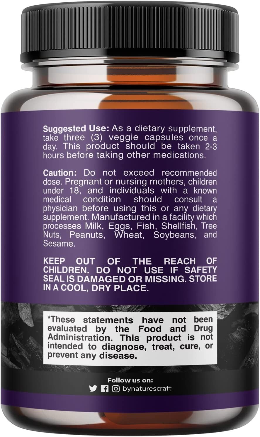 Cleanse and Detox Activated Charcoal Capsules - Pure Activated Carbon ...