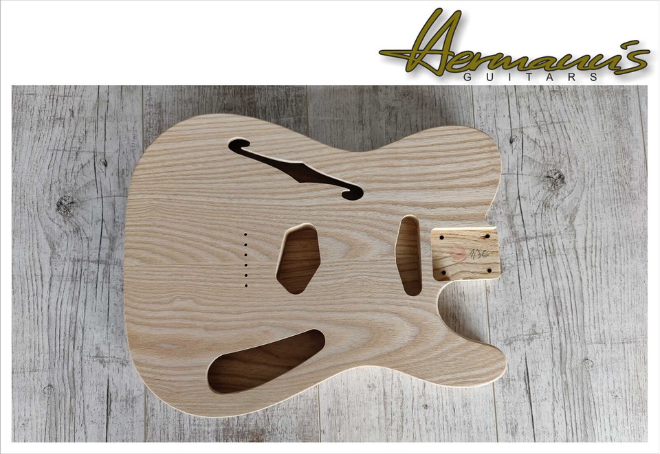 Thinline Tele Roasted Swamp Ash Body, 2-Piece, Unfinished, Weight Only ...