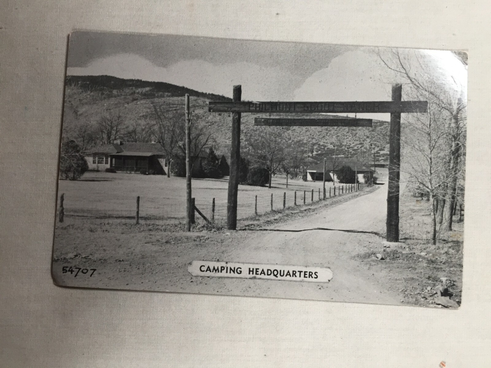 Philmont Scout Ranch Camp Headquarter sign 54707 Post card BSA ...