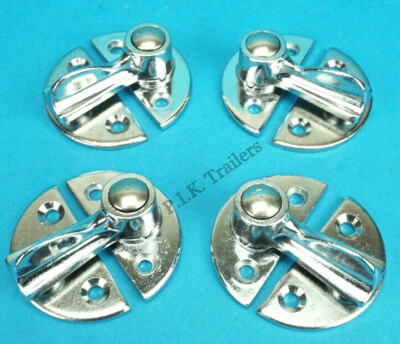 4 x Chrome Graveley Fastener Swivel Catch Lock & Base Plate - Motor ...
