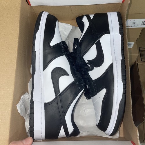 Nike Dunk Low Retro White Black Panda (GS) CW1590-100 Size 5.5Y | eBay