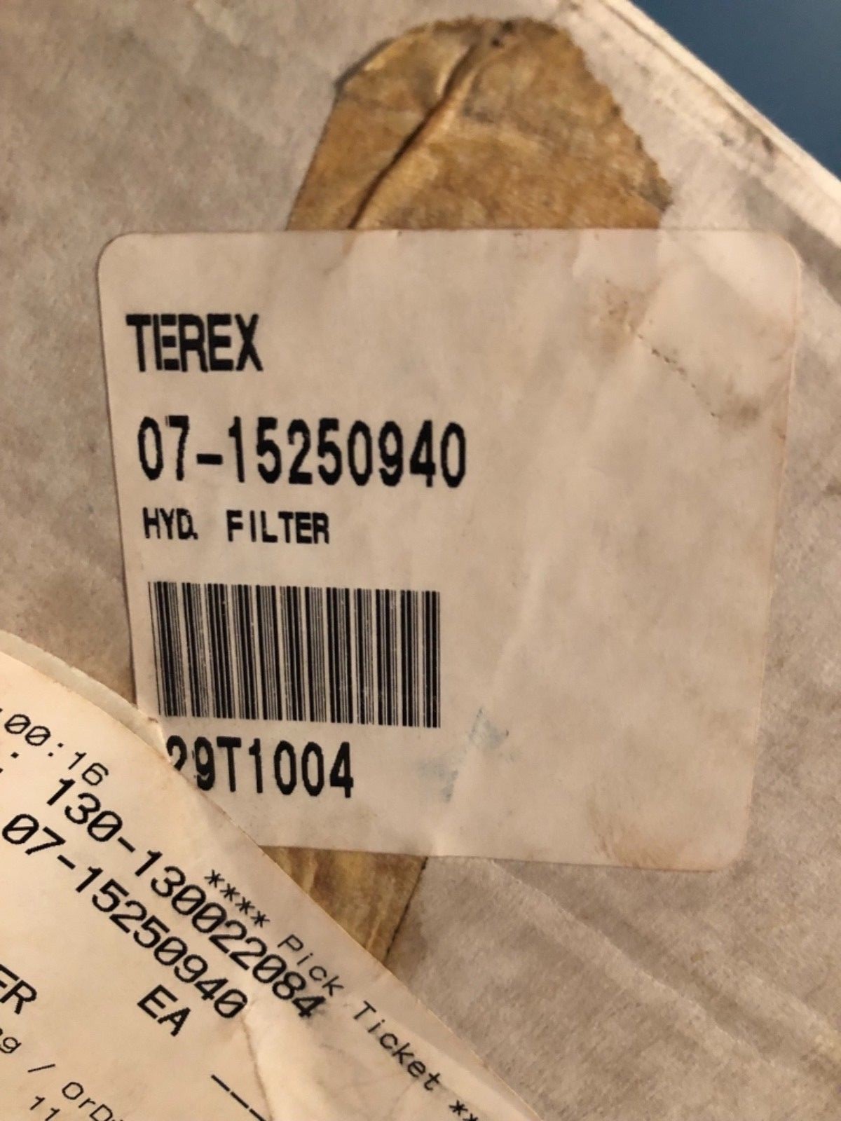 Genuine Terex 07-15250940 Hydraulic Filter Element *nos* | eBay