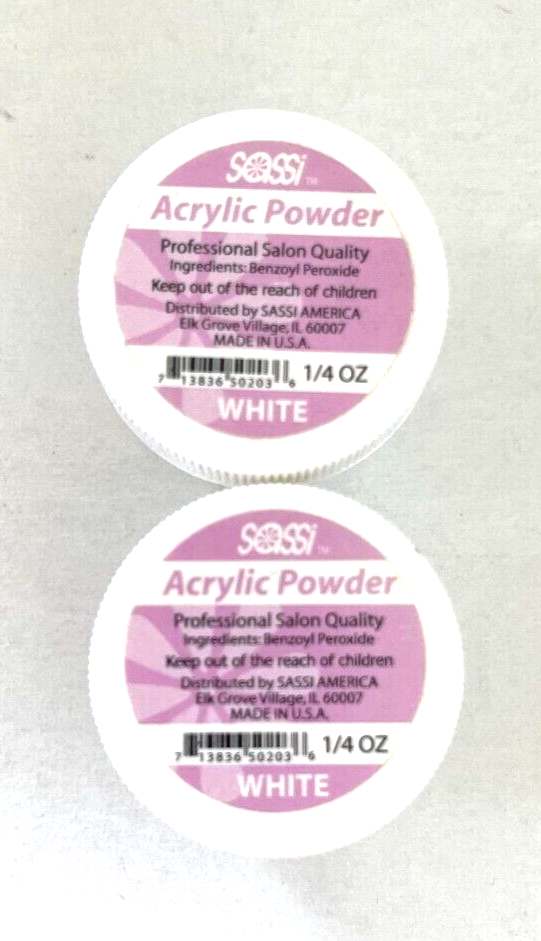 White OR Clear Professional Acrylic Powder for Nails Sassi Salons | eBay