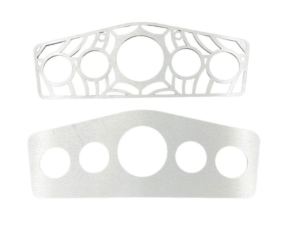 Spider Web Brushed Aluminum Flat Dash Gauge Panel Cluster For Custom ...